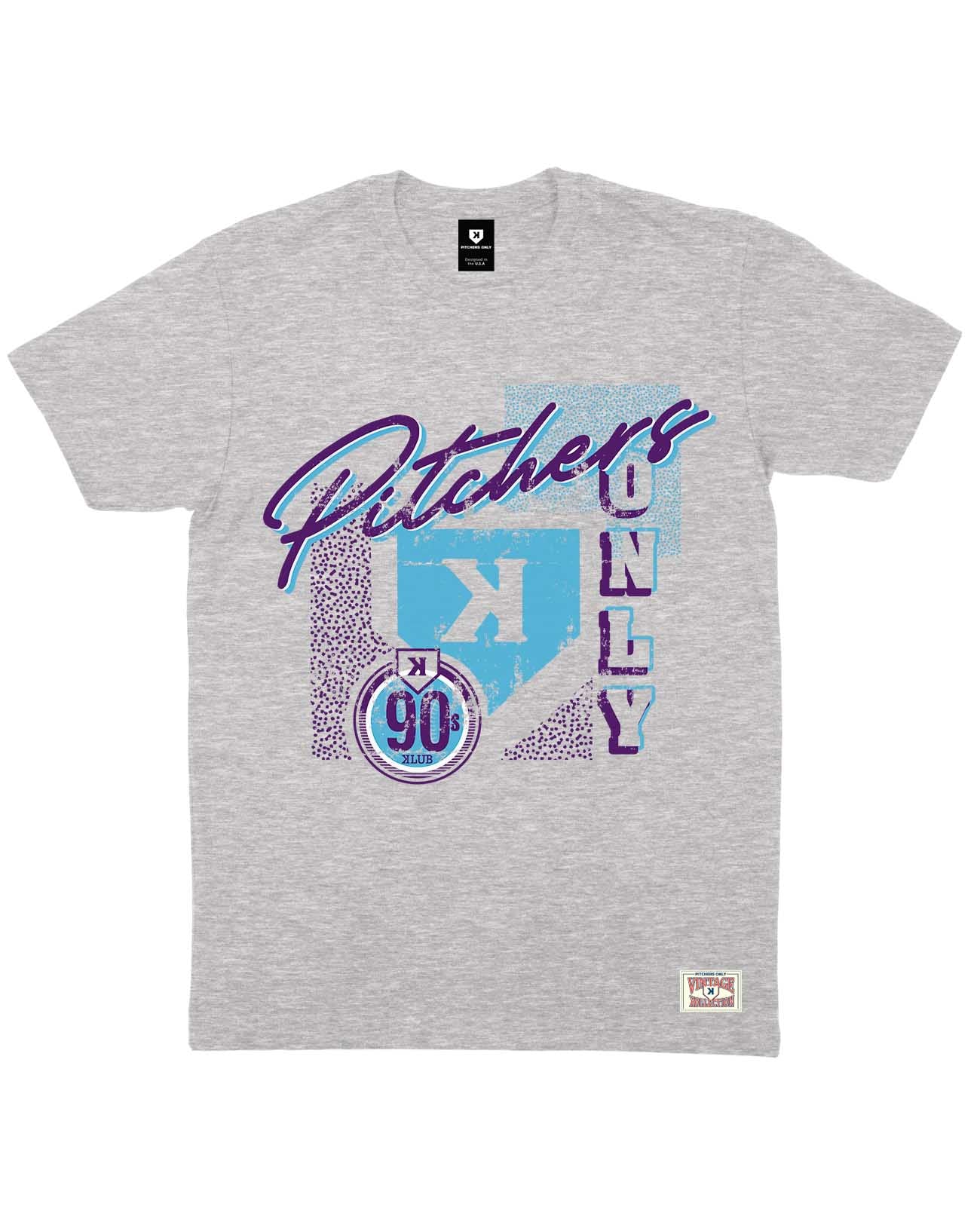 Pitchers Only 90s Klub Vintage Tee - Heather Gray