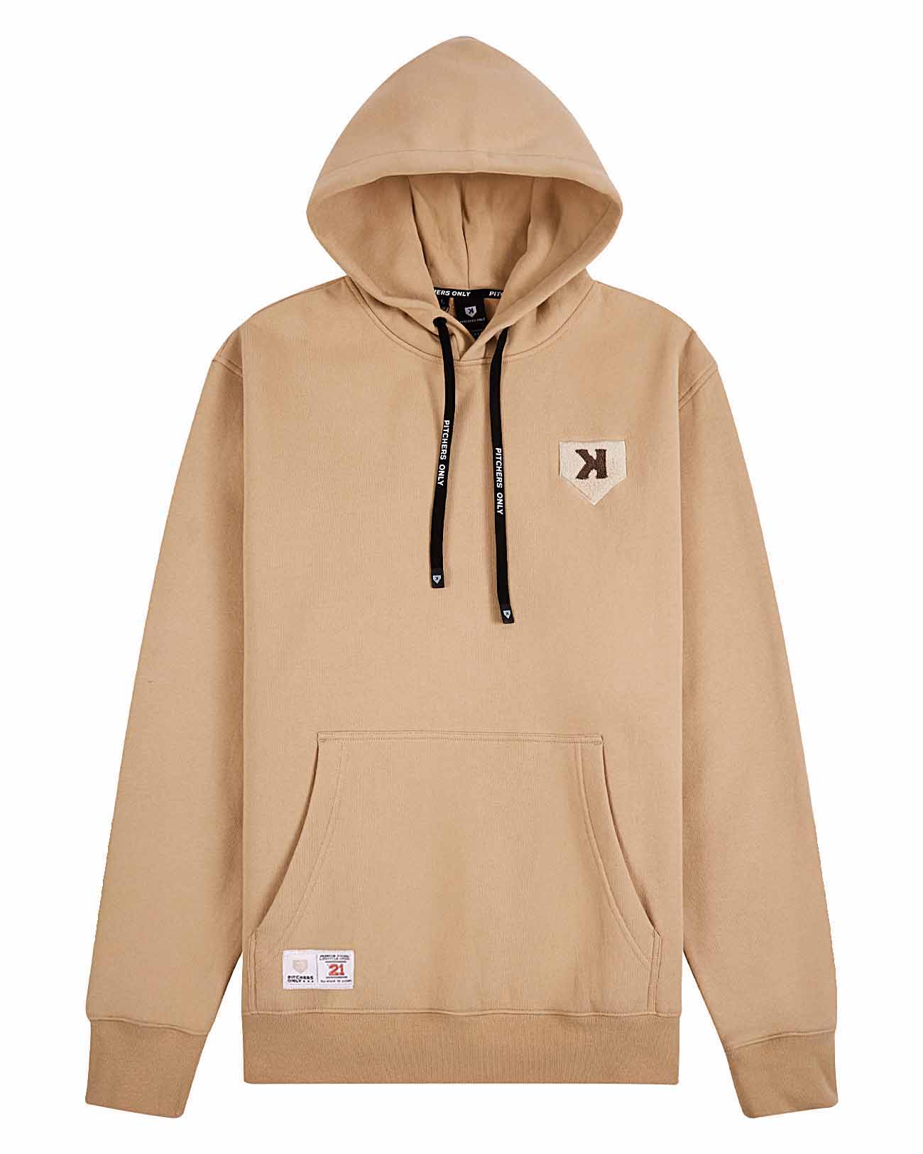 Core Fleece Baseball Hoodie - Tan | Pitchers Only
